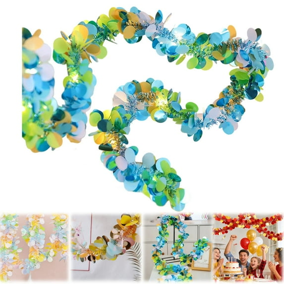 Easter Garland Decor,6.5ft Easter Tinsel Garland,Colorful Egg Tinsel ...