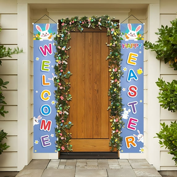 Easter Garland, Easter Egg & Vine Design Simulation Wreath Ring Pendant ...