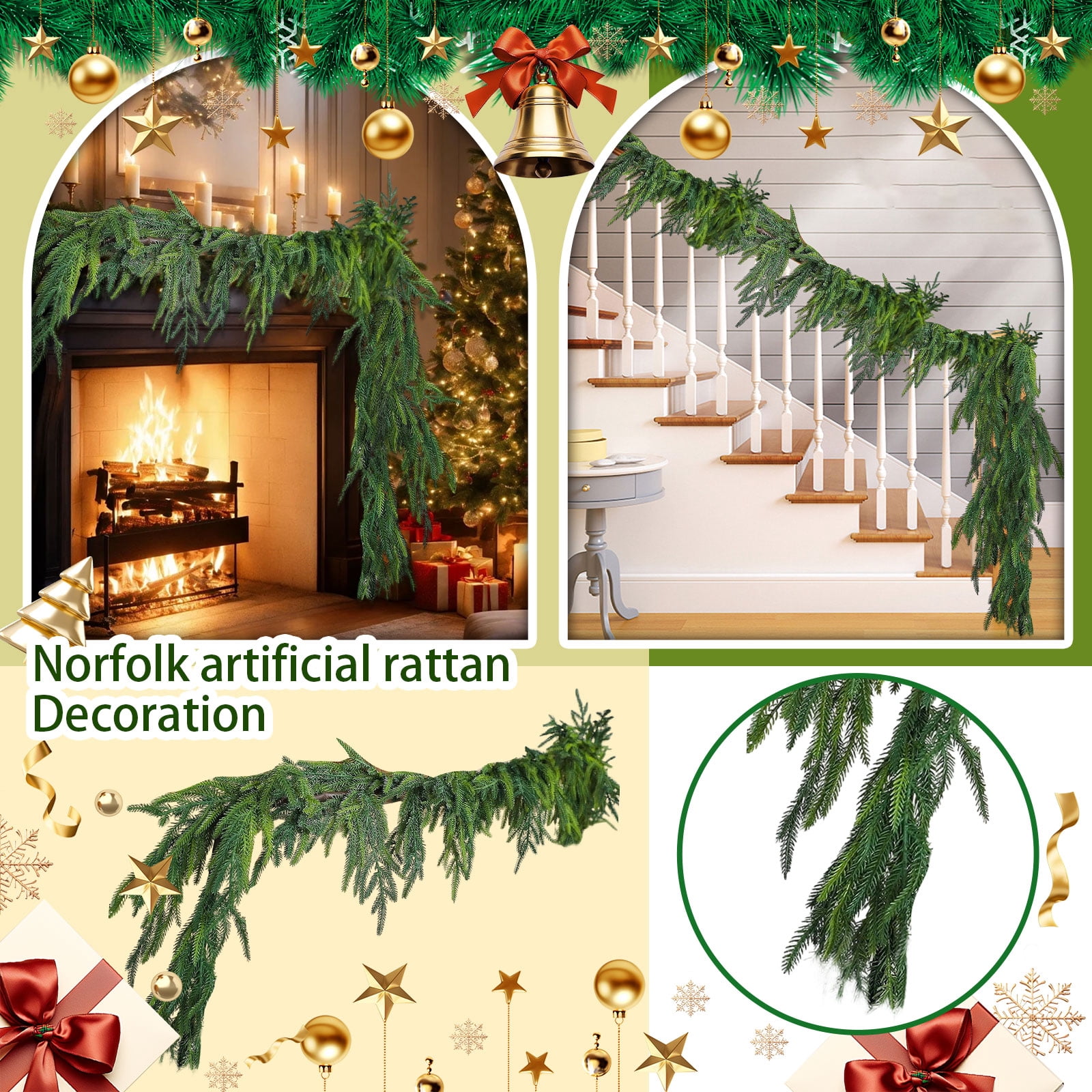 Easter Garland, Easter Norfolk Pine Garlands, Real Touch Artificial ...