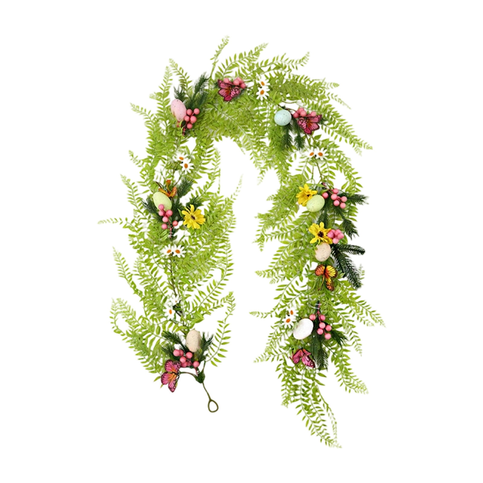 Easter Garland & Spring Garland 6.5FT, Rattan Simulated Easter Vines ...