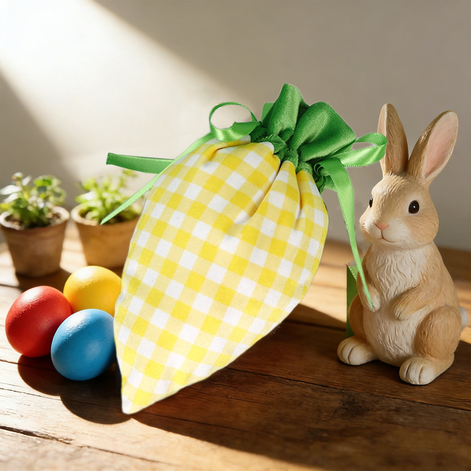 Easter Gift Bags - Velvet Carrot Design, Party Favor Storage, Reusable ...