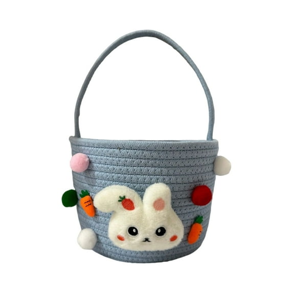 Easter Gift Basket & Decorative Storage Basket – Cotton Rope Woven ...