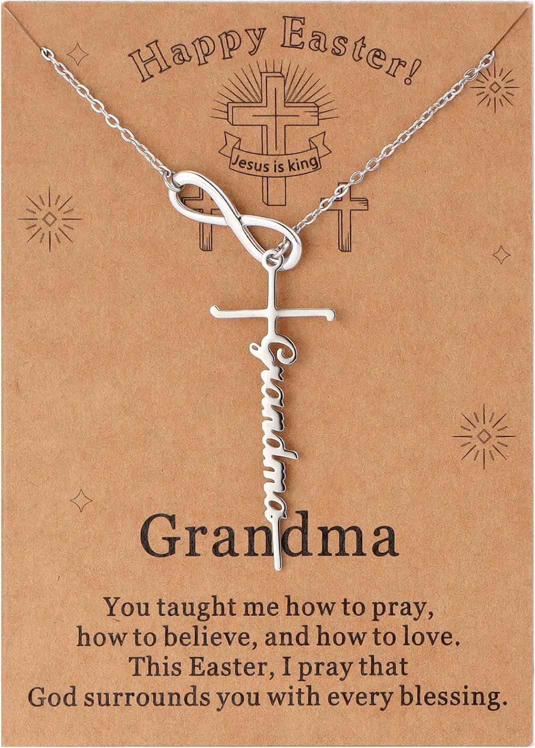 Easter Gifts for Women - Faith Infinity Cross Necklace Religious ...