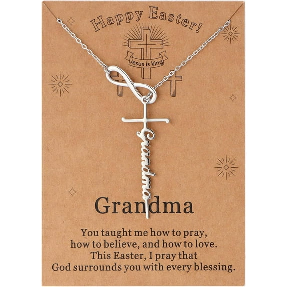 Easter Gifts for Women - Faith Infinity Cross Necklace Religious ...