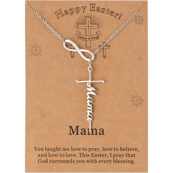 Easter Gifts for Women - Faith Infinity Cross Necklace Religious ...