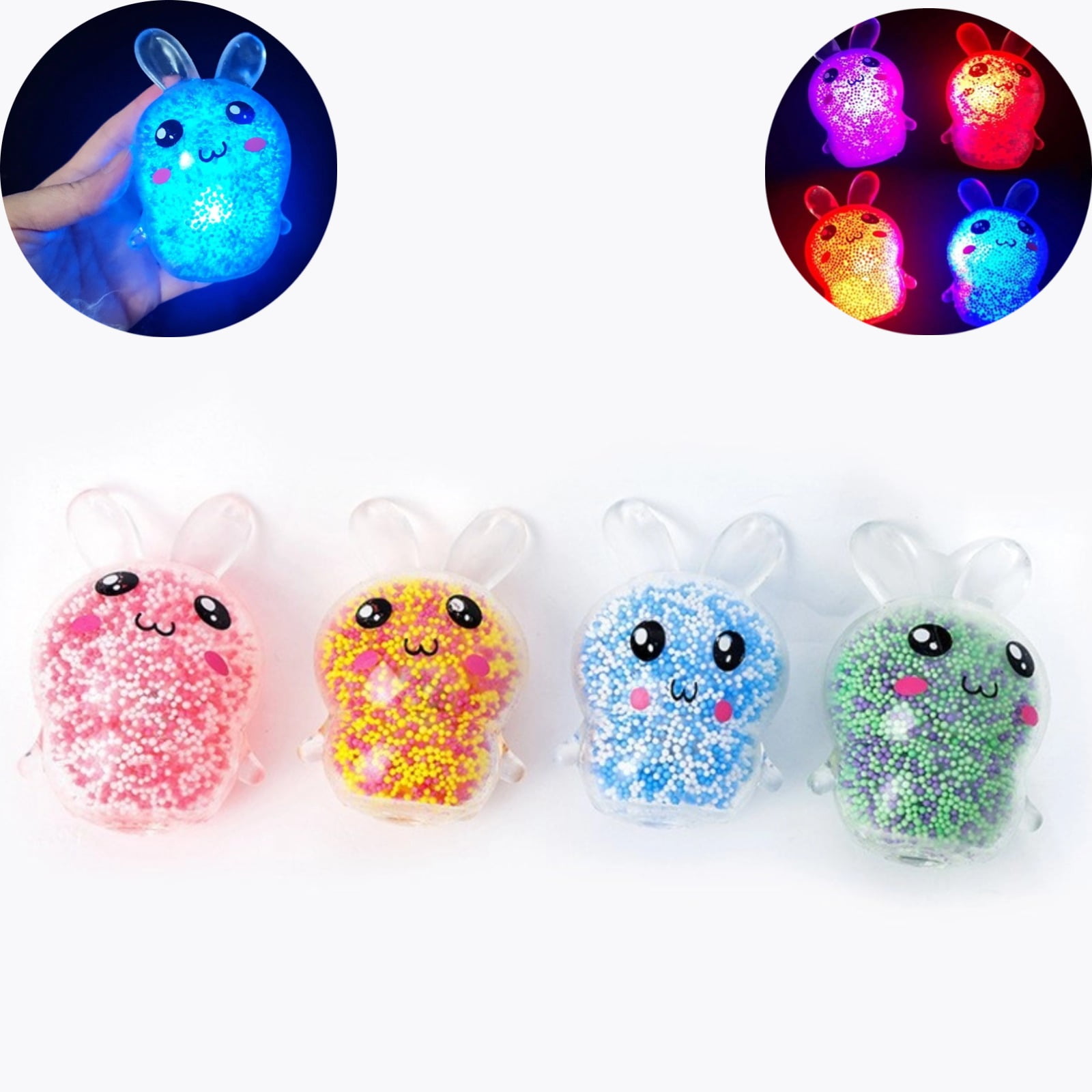 Easter Glowing Bunny with Flash Lights Inside, Easter Bunny Squishy Toy ...