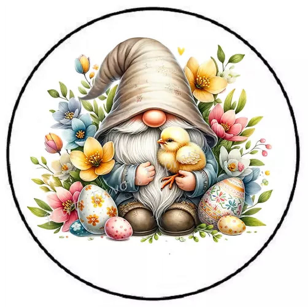 Easter Gnome Hugging Chick Stickers Party Favors Phone Decal Water ...