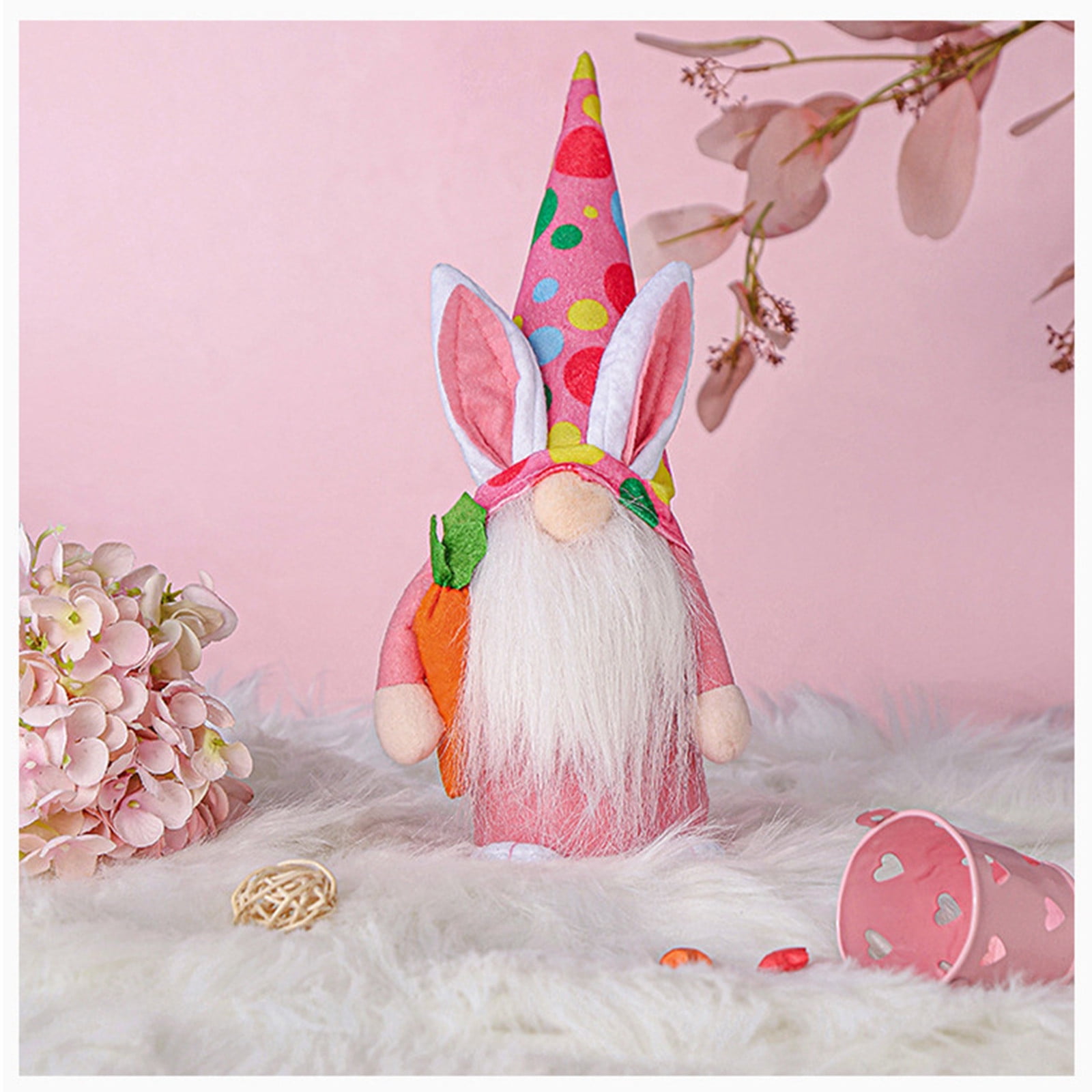 Easter Gnome Plush Elf Decorations, Handmade Gnome Bunny Faceless Doll ...