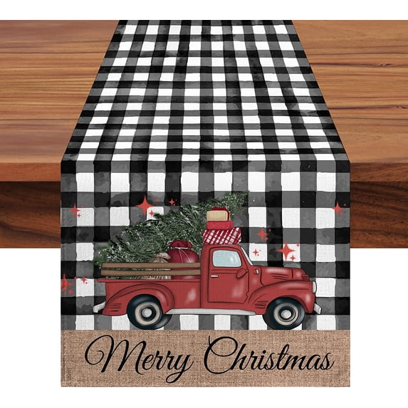 Easter Gnome Table Runner 72 Inches Long Watercolor Buffalo Plaid Truck ...