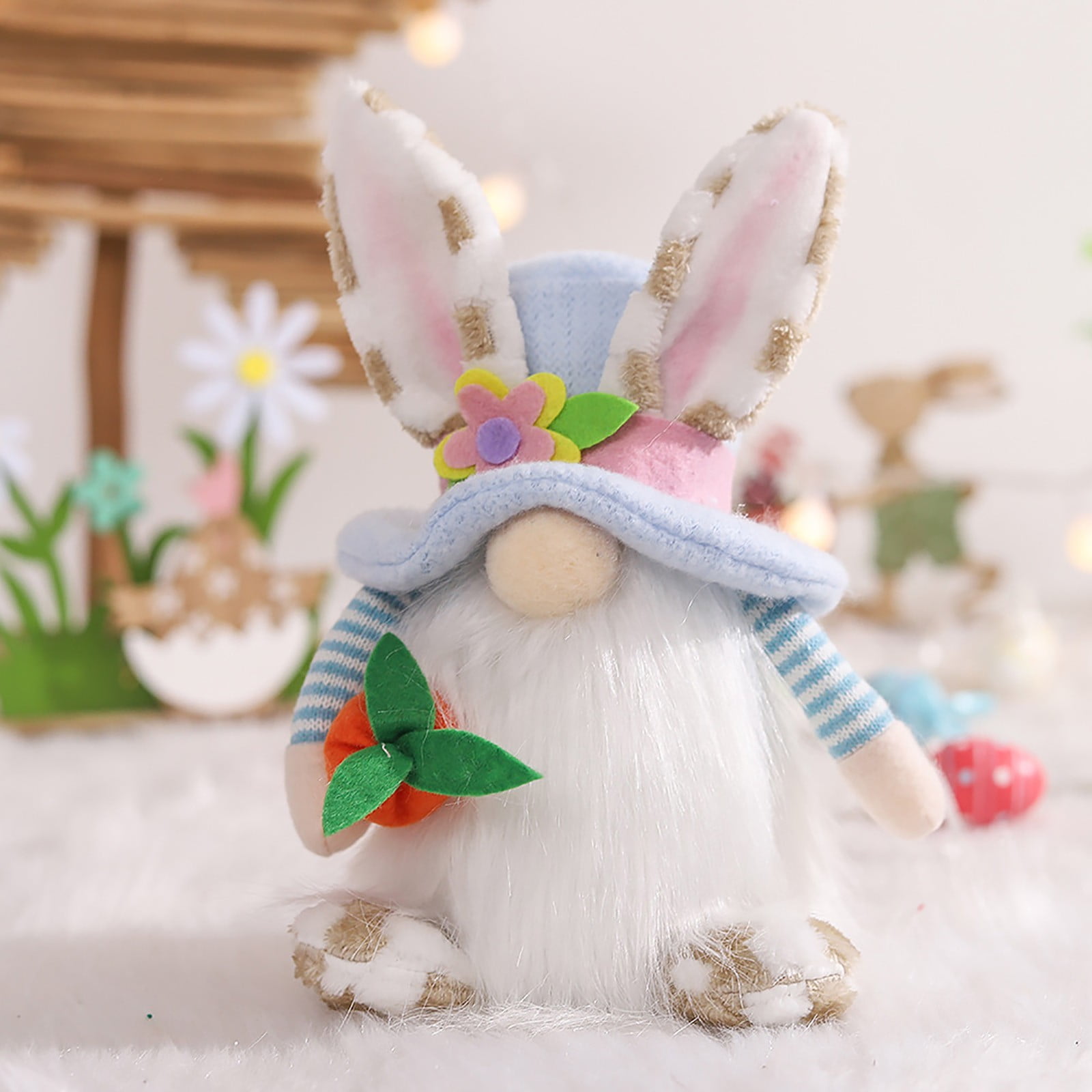 Easter Gnome Window Decoration | Faceless Bunny Fabric Puppet | Cute ...