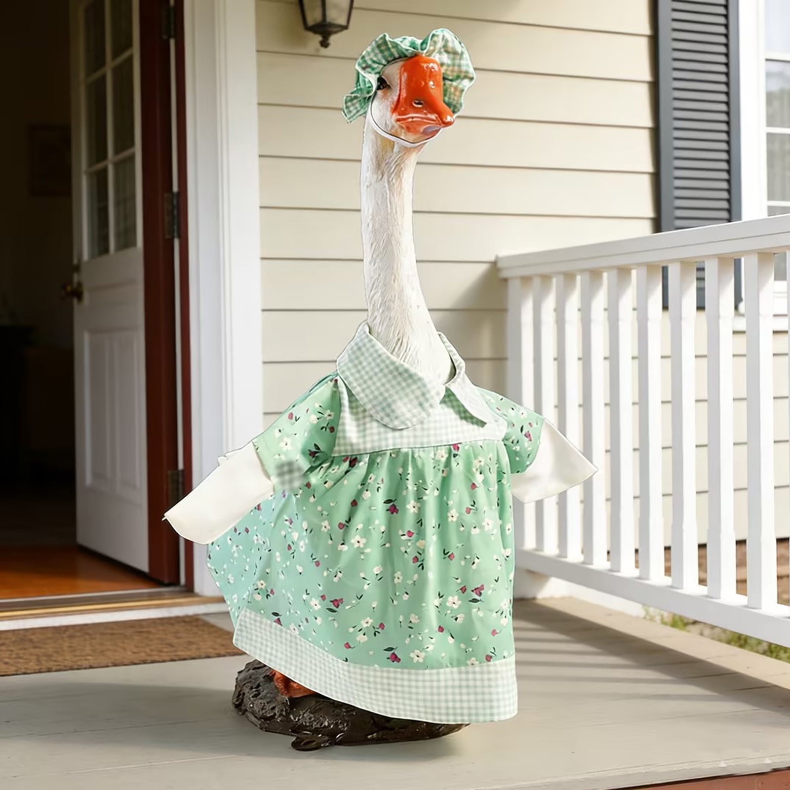 Easter Goose Outfit Dress Set for 23-Inch Goose Statue | Patio Garden ...