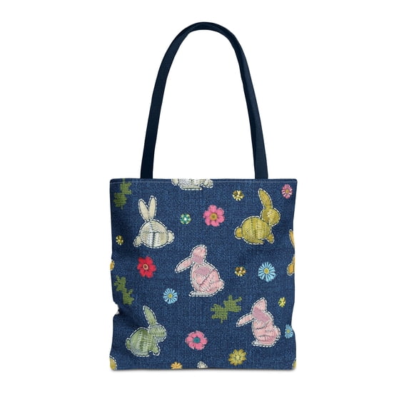 Easter Graphic Design Denim Fabric Imitation Print Unisex Canvas Bag ...