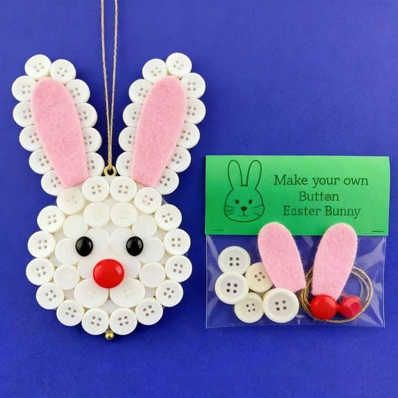 Easter Handmade Button Pendant Craft Kit for Holiday Party Home Wall ...