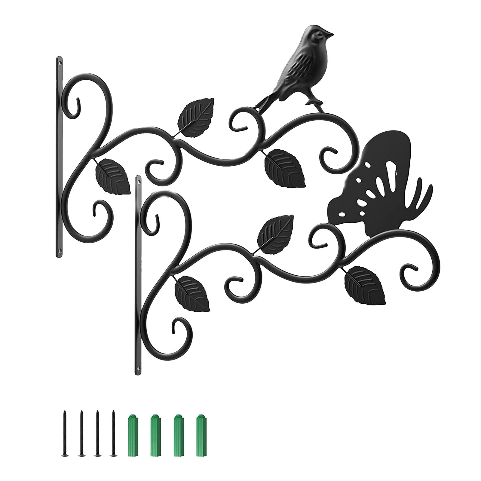 Easter Hanging Decorations - 2 Pcs Hanging Bracket 12'' Wall Hook Hanging Brackets Black Indoor ...