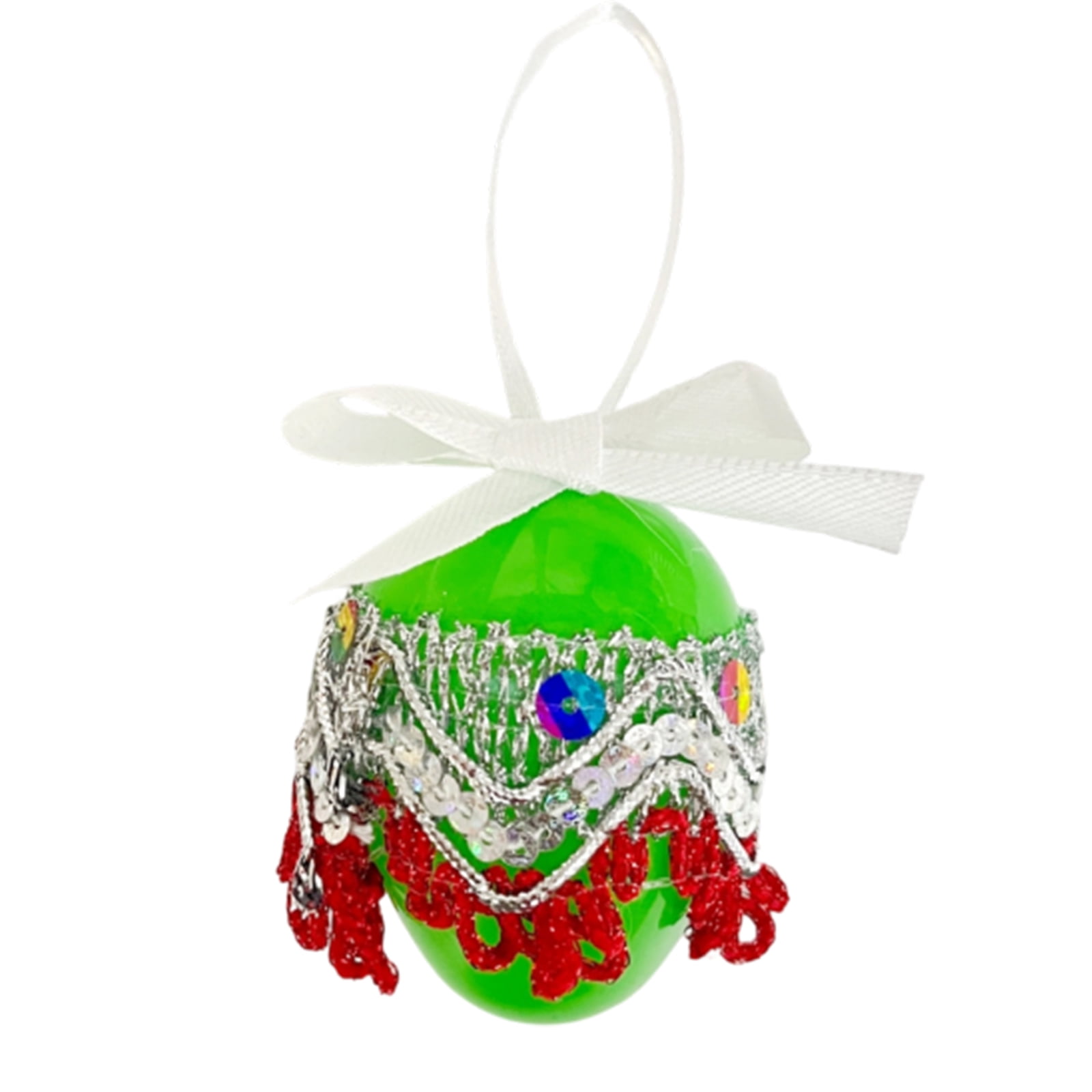 Easter Hanging Egg Decoration, 6Cm Diy Sequin Decorated Egg With Ribbon ...
