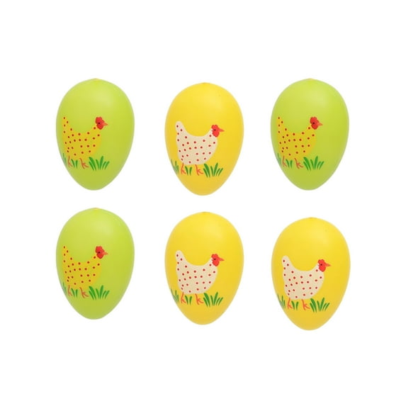 Easter Hanging Eggs, 6pcs Plastic Easter Egg Hanging Tree Ornaments ...