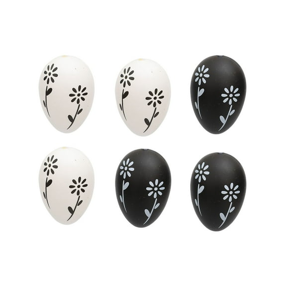 Easter Hanging Eggs, 6pcs Plastic Easter Egg Hanging Tree Ornaments ...