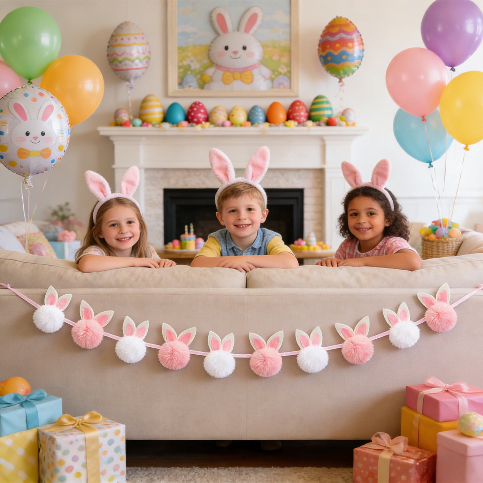 Easter Hanging Ornament Polyester Pink | 98in Decorative Flag ...