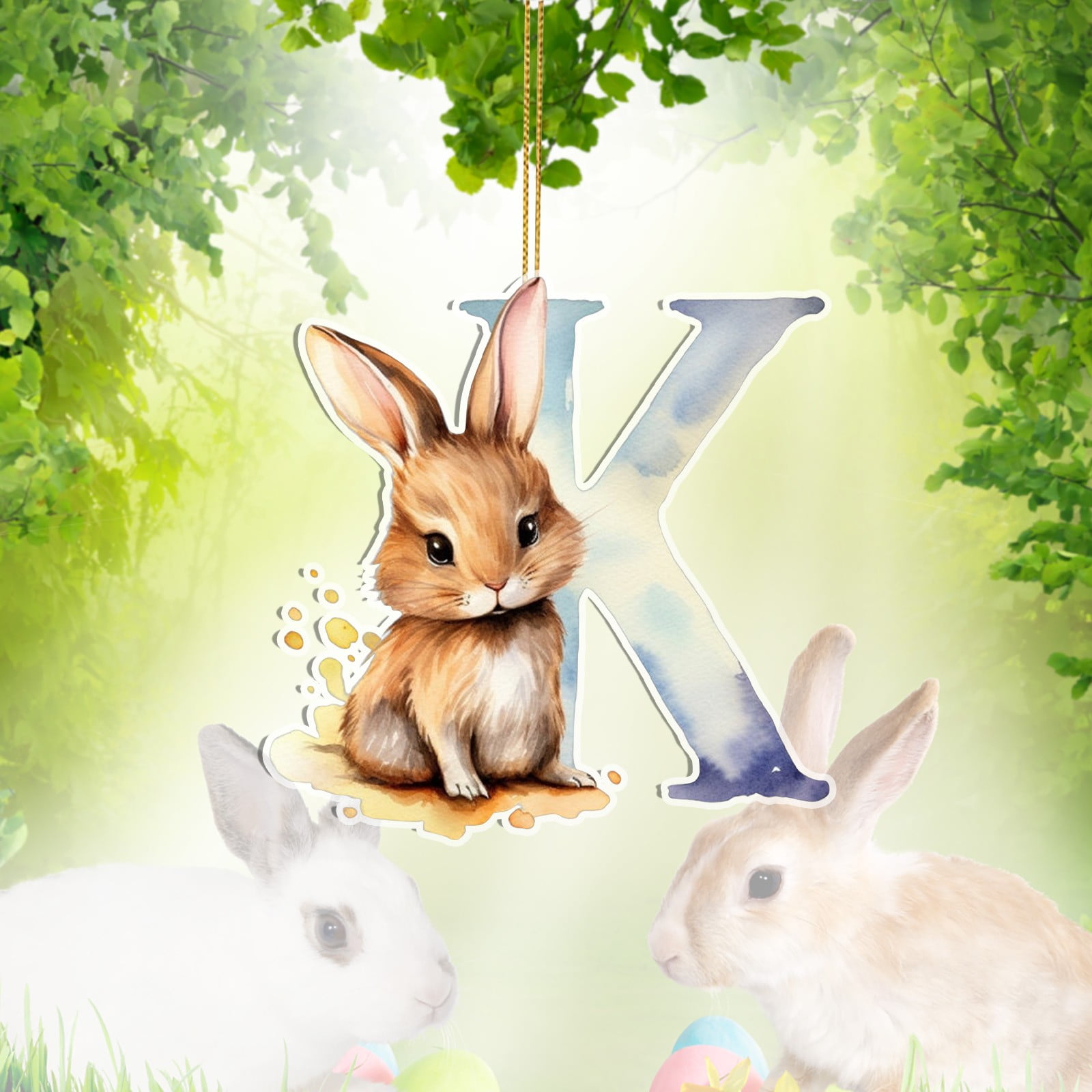 Easter Hanging Plant Holders,Easter Bunny Resin Pendant K, Cartoon ...