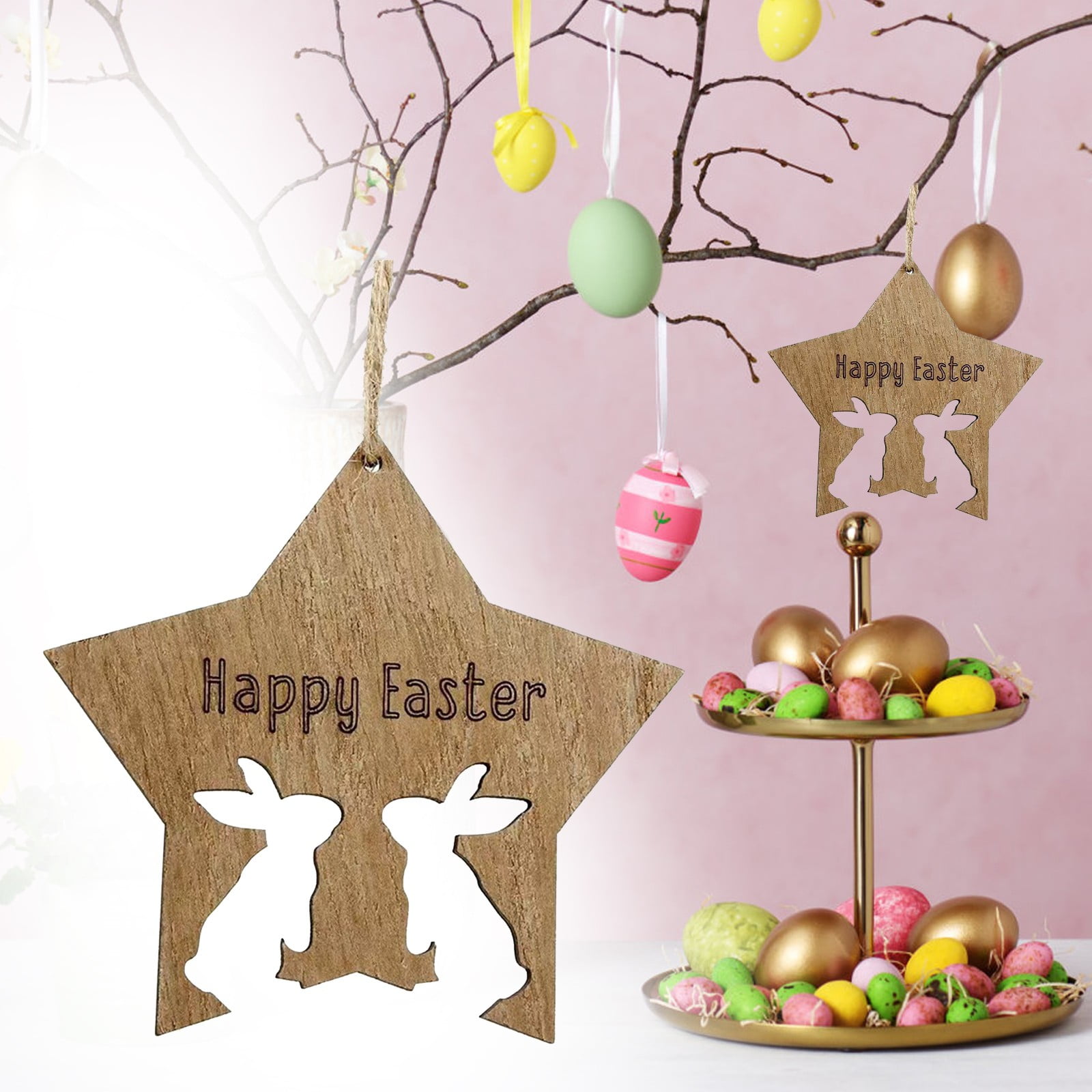 Easter Hangs - St Patrick'S Day Hollow Star Wood Logo 3.93 "Wooden ...