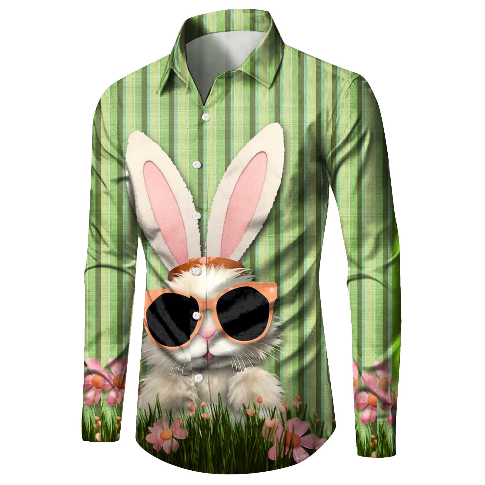 Easter Hawaiian Shirts for Men Short Sleeve Button Down Tops Fun ...