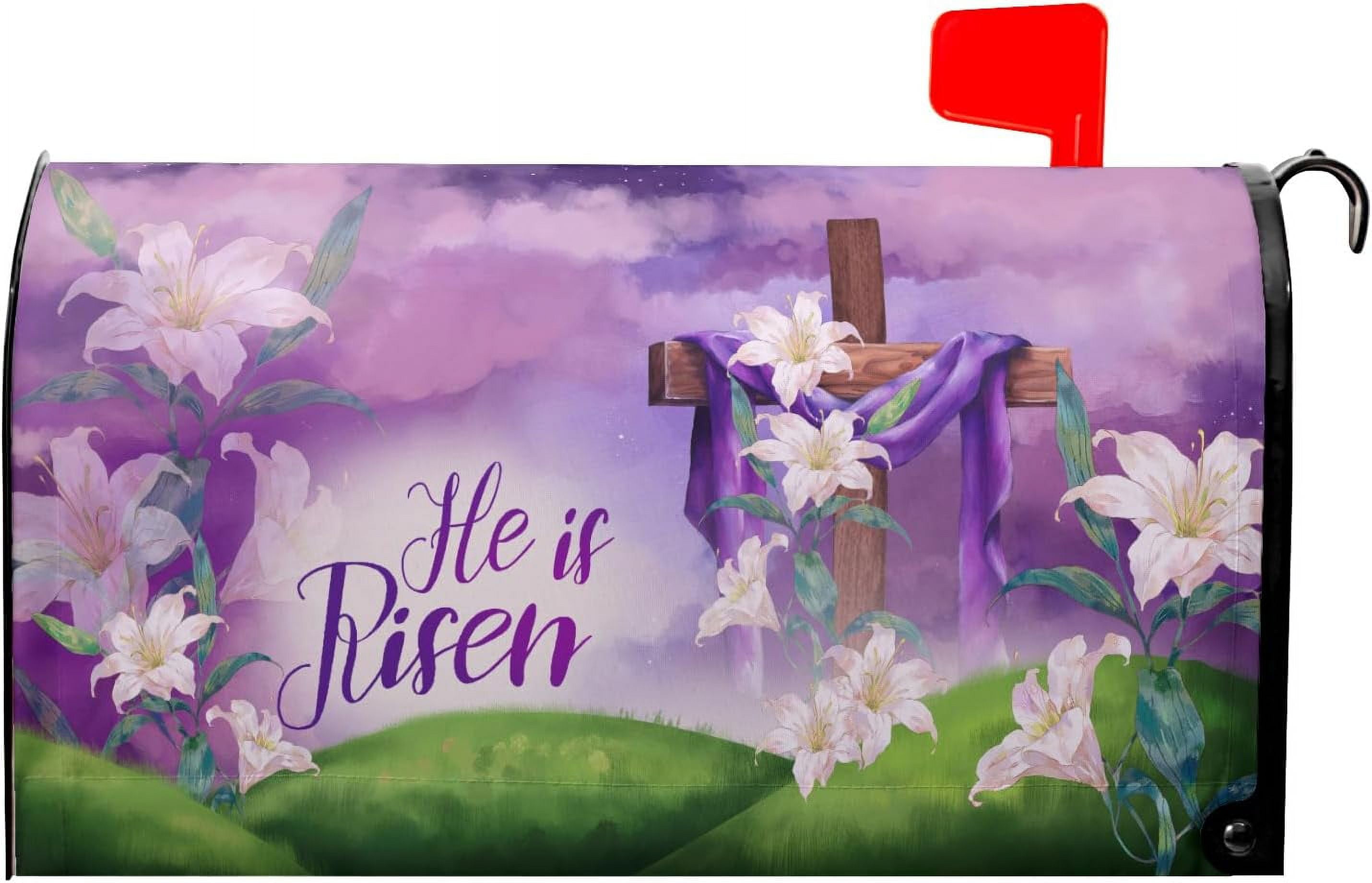 Easter He is Risen Mailbox Covers Magnetic Happy Easter Mailbox Cover ...