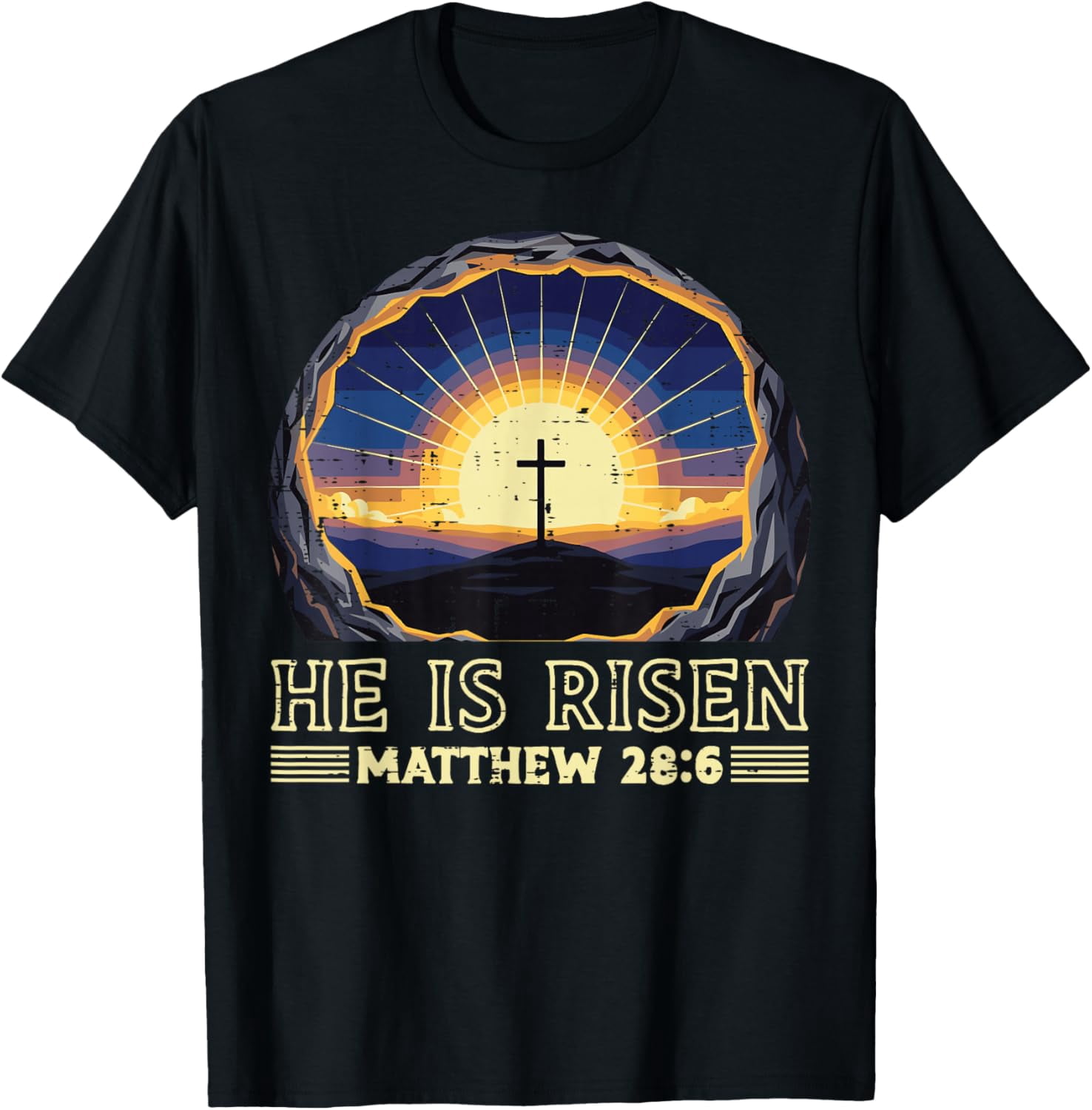 Easter He is Risen Cross Matthew 28 6 Jesus Men Women T-Shirt - Walmart.com
