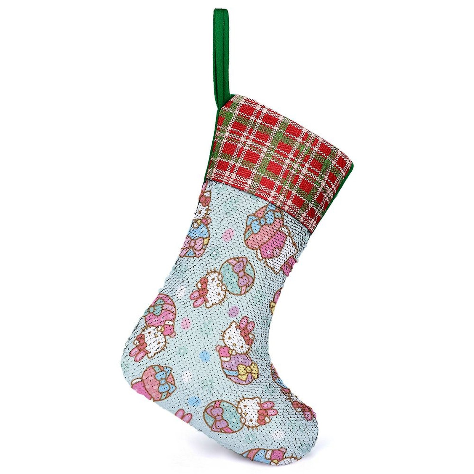 Easter Hello Kitty Sequin Christmas Stocking Xmas Stocking for Family ...