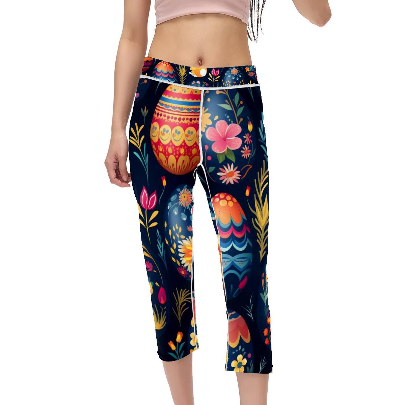 Easter High Waist Capris Compression Leggings for Women - Not See ...