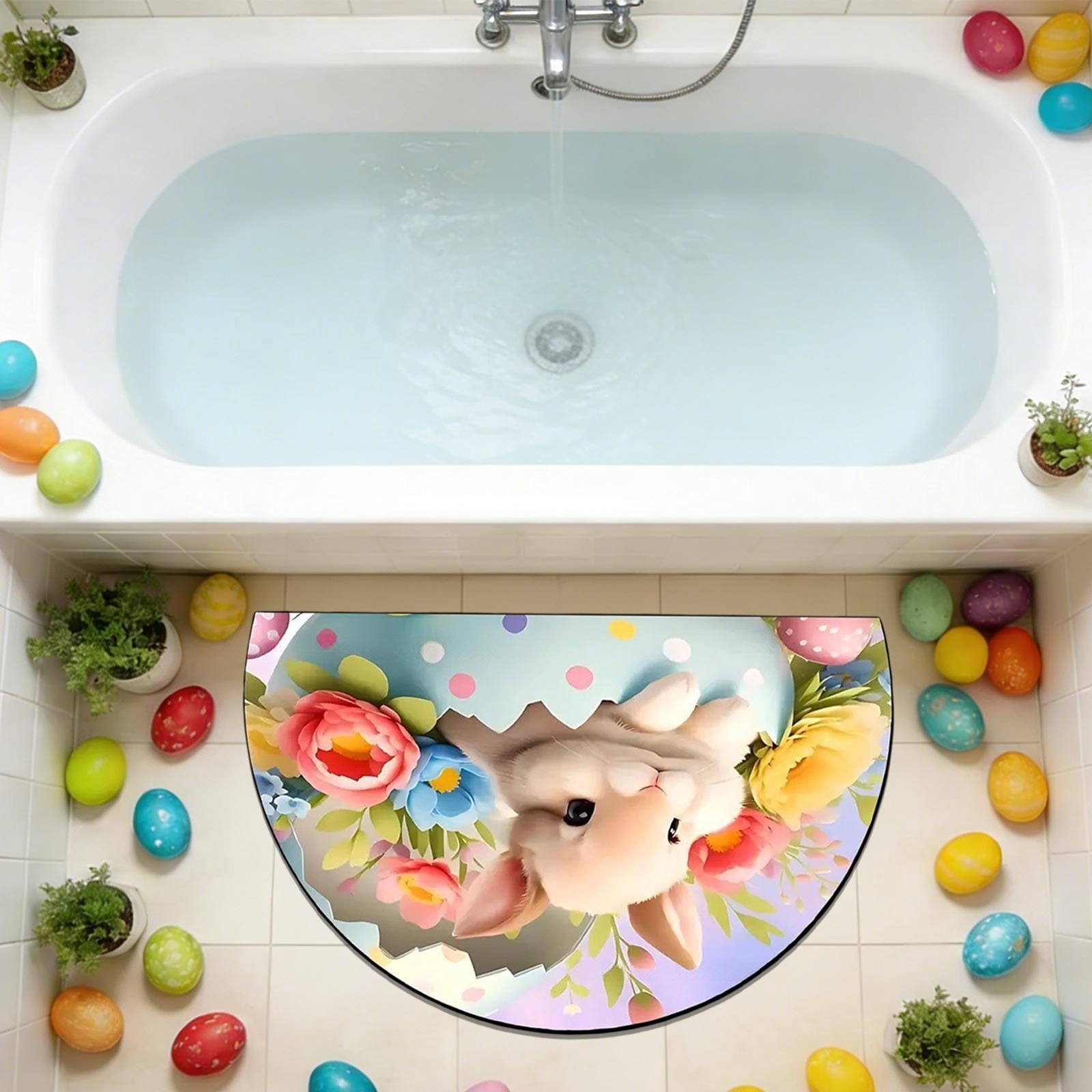 Easter Holiday Decor Absorbent Nonslip Kitchen Mat Washable Floor Rug ...