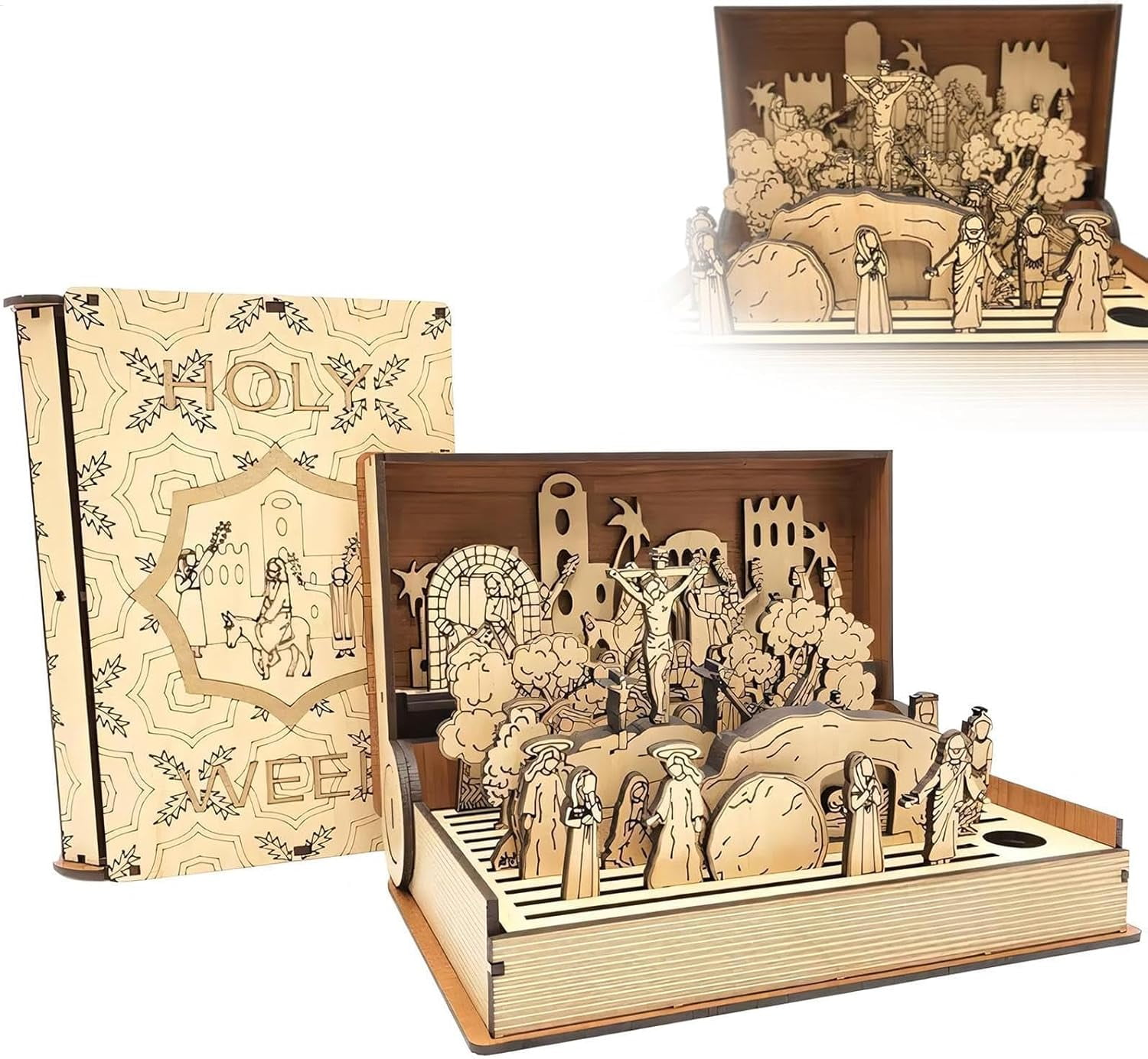 Easter Holy Week Craft Kit, Jesus Resurrection Scene Easter Statue ...