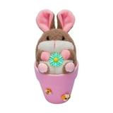 Easter Home Decor - Stakeable Rabbit Plushie for Potted Plants, Fun ...