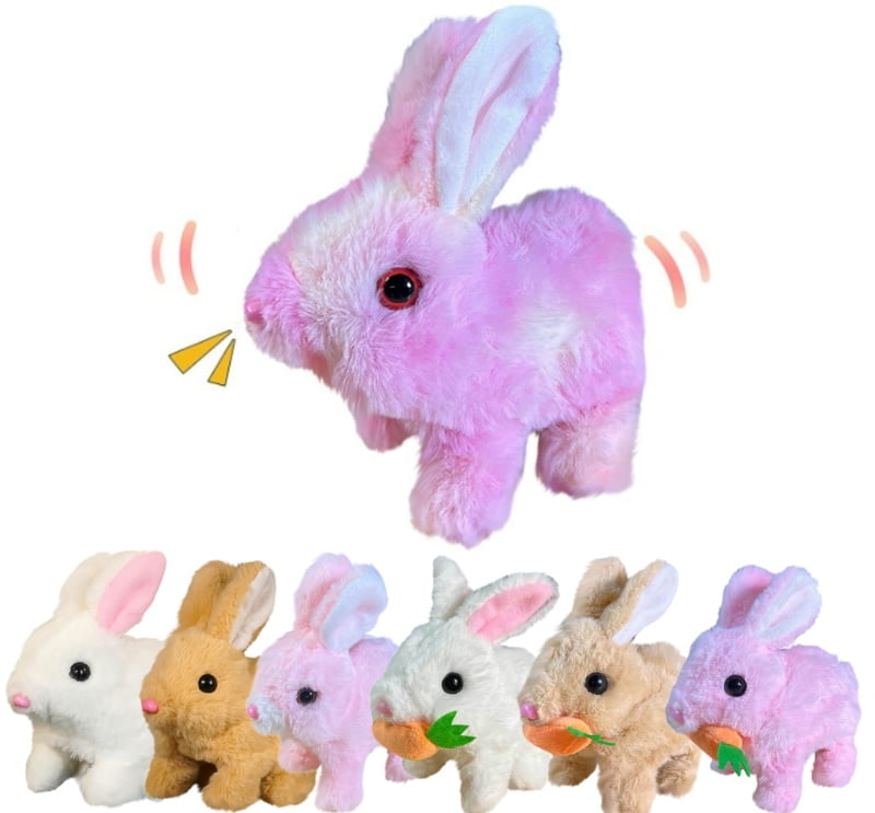 Easter Hopping Rabbit Interactive Electronic Pet Plush Bunny Toy with ...