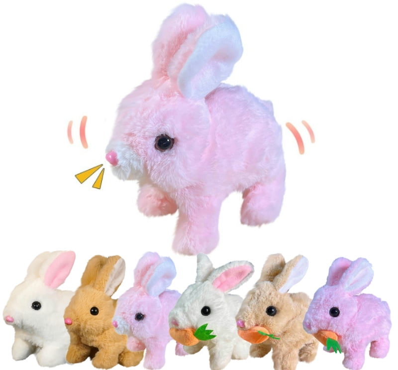 Easter Hopping Rabbit Interactive Electronic Pet Plush Bunny Toy with ...
