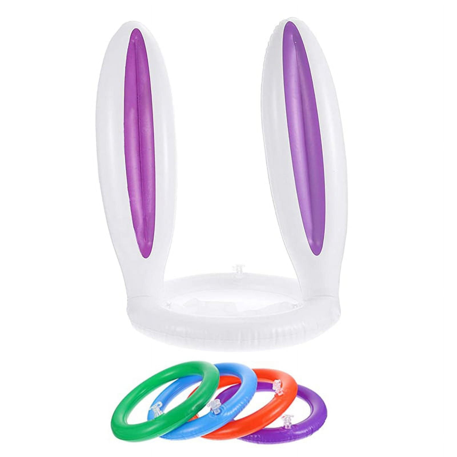 Easter Inflatable Bunny Rabbit Ear Ring Toss Game Ornament 1 Set PVC ...