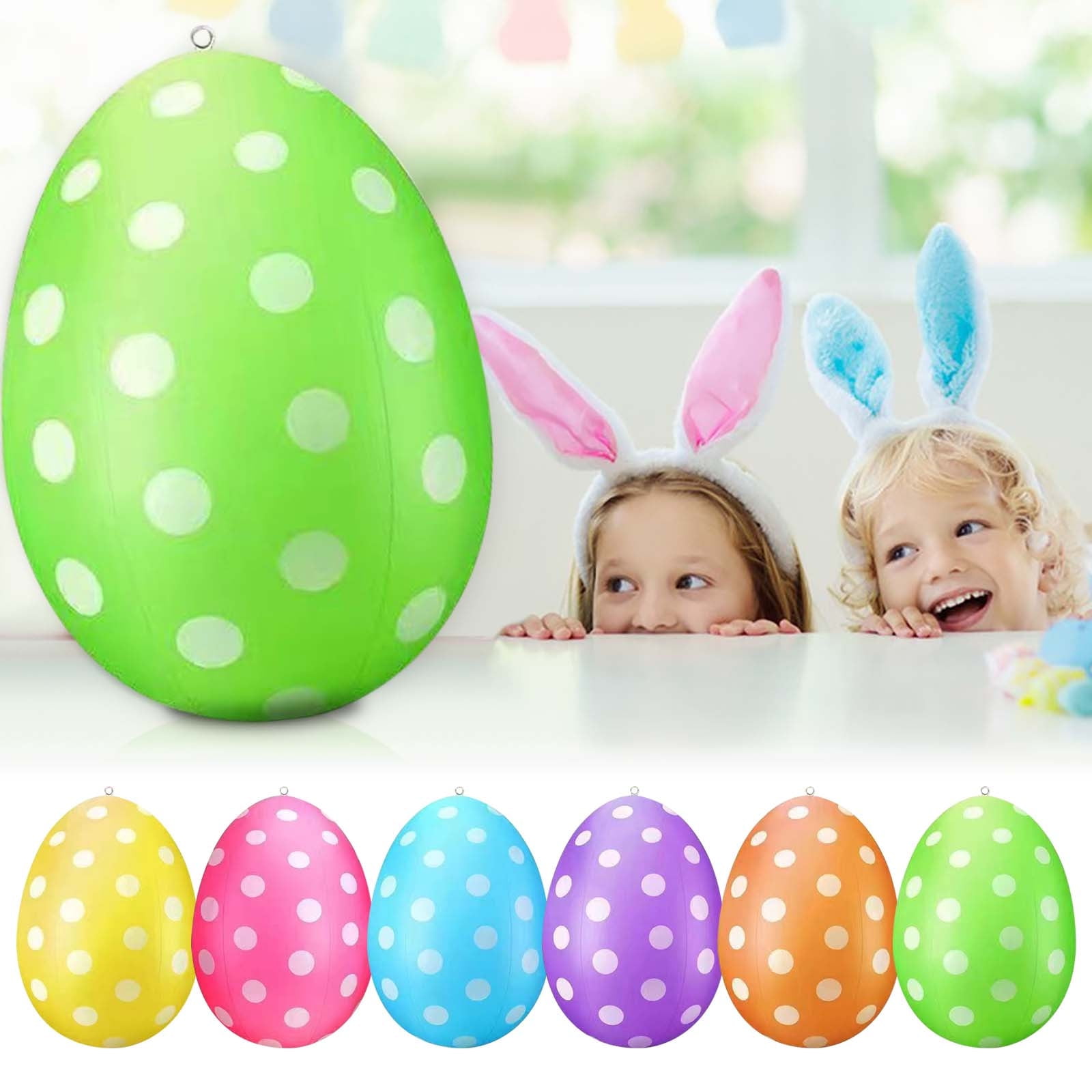 Easter Inflatable Eggs with Polka Dot Patterns for Outdoor Decoration ...