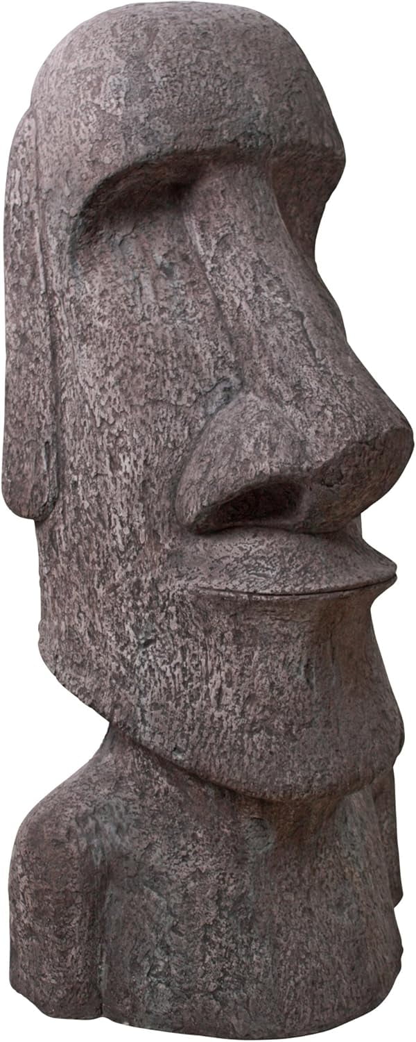 Easter Island Ahu Akivi Moai Monolith Garden Statue, 72 in, Grey Stone ...