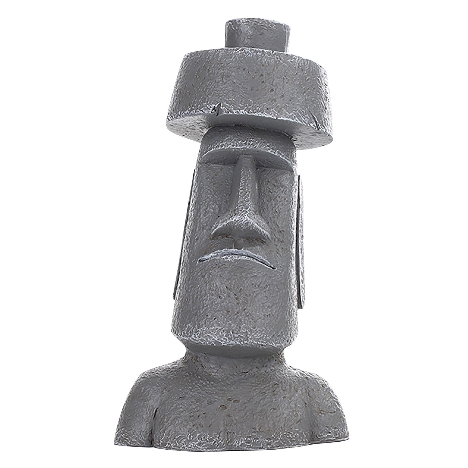 Easter Island Head Statue, Natural Granite Appearance, Made of Resin ...