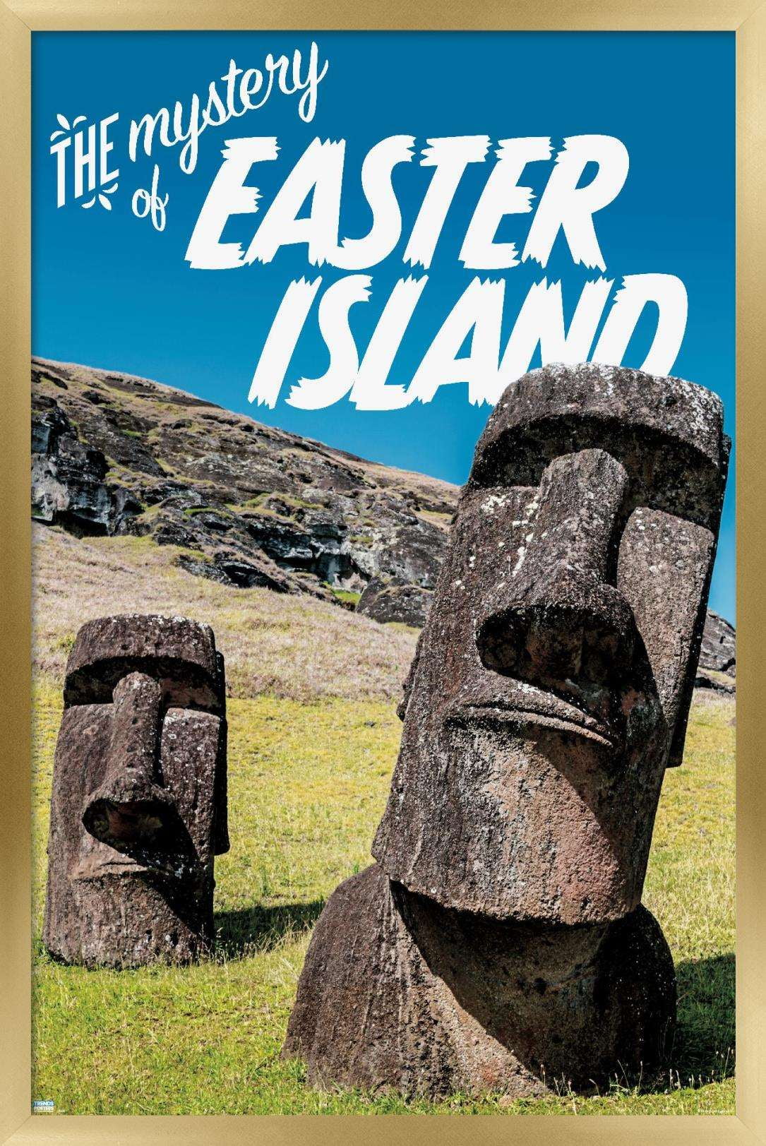 Easter Island Wall Poster, 22.375" x 34", Framed - Walmart.com
