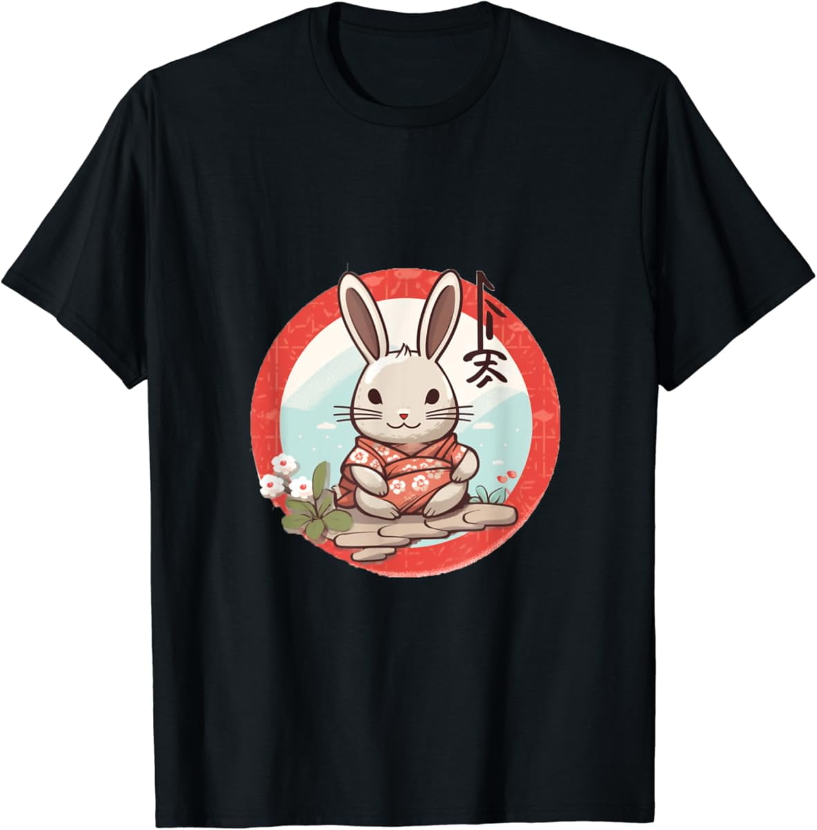 Easter Japan Rabbit Bunny In Japanese Kimono Suit Earth Day T-Shirt ...