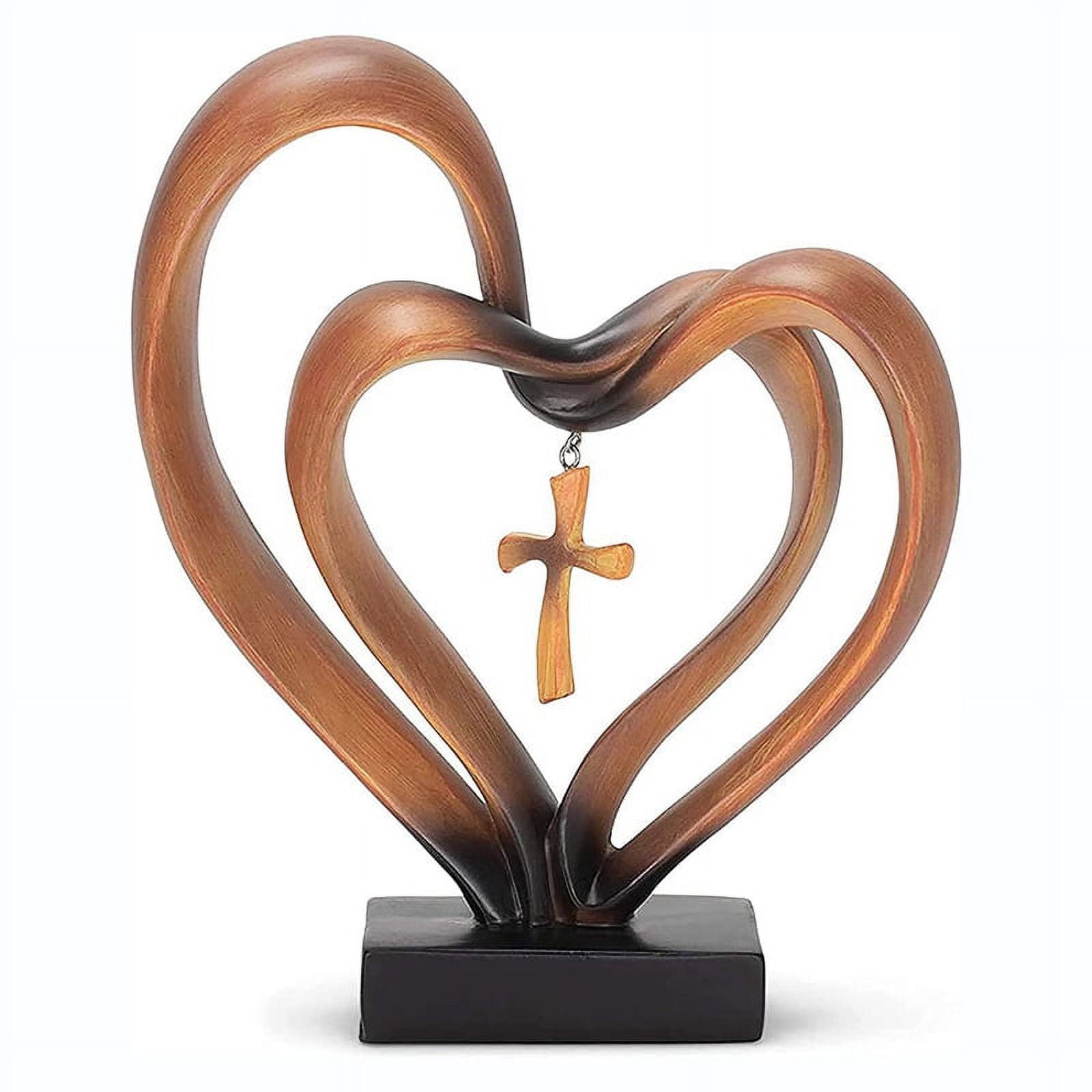 Easter Jesus Entwined Hearts Decor,with 2 Hearts, Jesus Decorations for ...