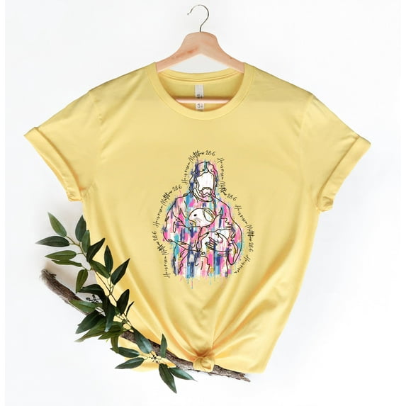 Easter Jesus Shirt, Brush Stroke Jesus Shirt, He Is Risen Tee, Easter ...