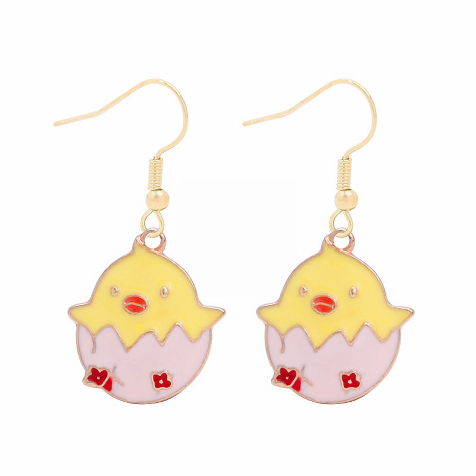 Easter Jewelry Earrings Cartoon Cute Bunny Dangling Rabbit Earrings ...