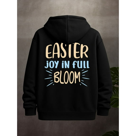 Easter Joy Bloom funny hoodies Christianity men's sweater hoodie black ...