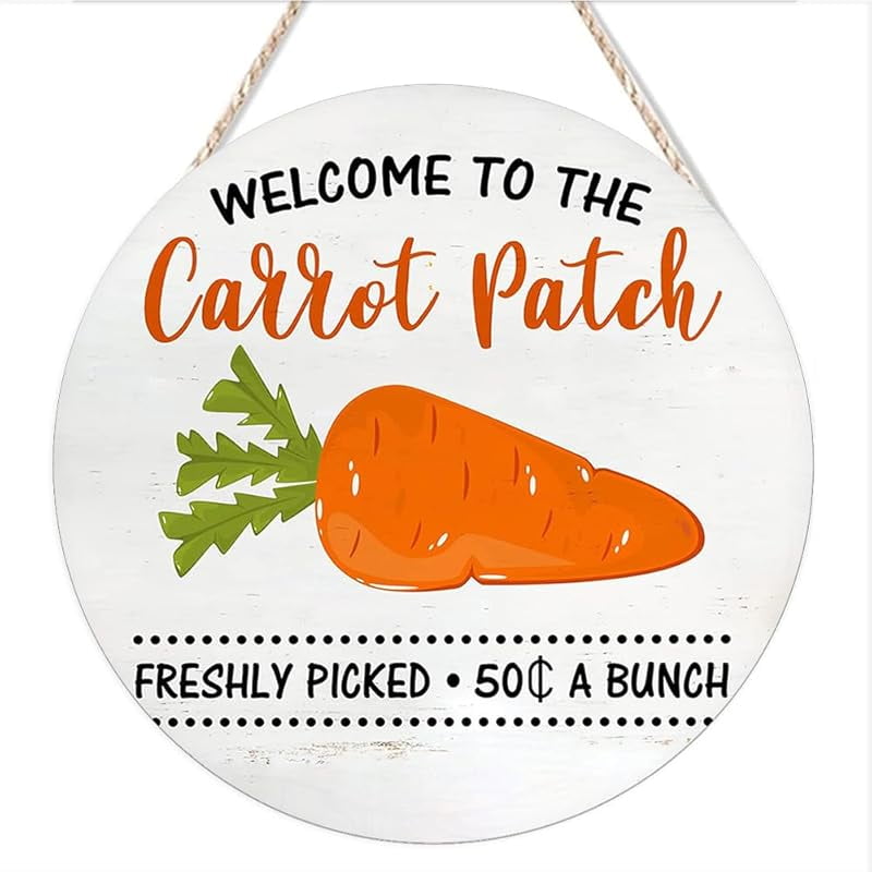 Easter Joy Round Hanging Wood Sign Rustic Wreath Sign Wall Hanging ...