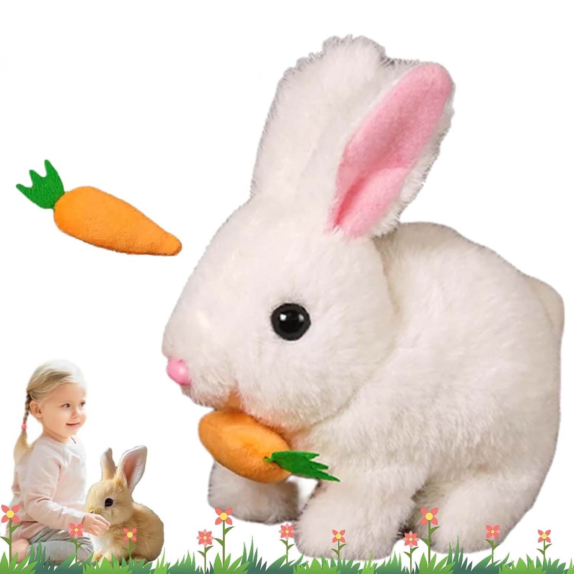 Easter Jumping Bunny Figure Bunbi Realistic Bunny Toys for Kids,Bundy ...