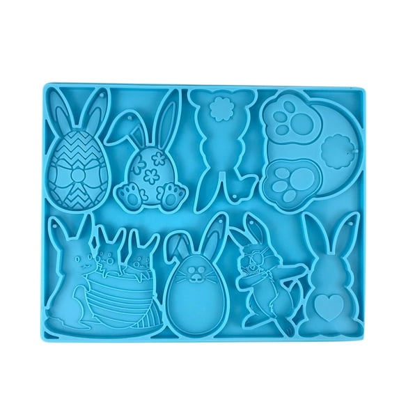 Easter Keychain Collection Silicone DIY Creative Rabbit Pendant Epoxy ...