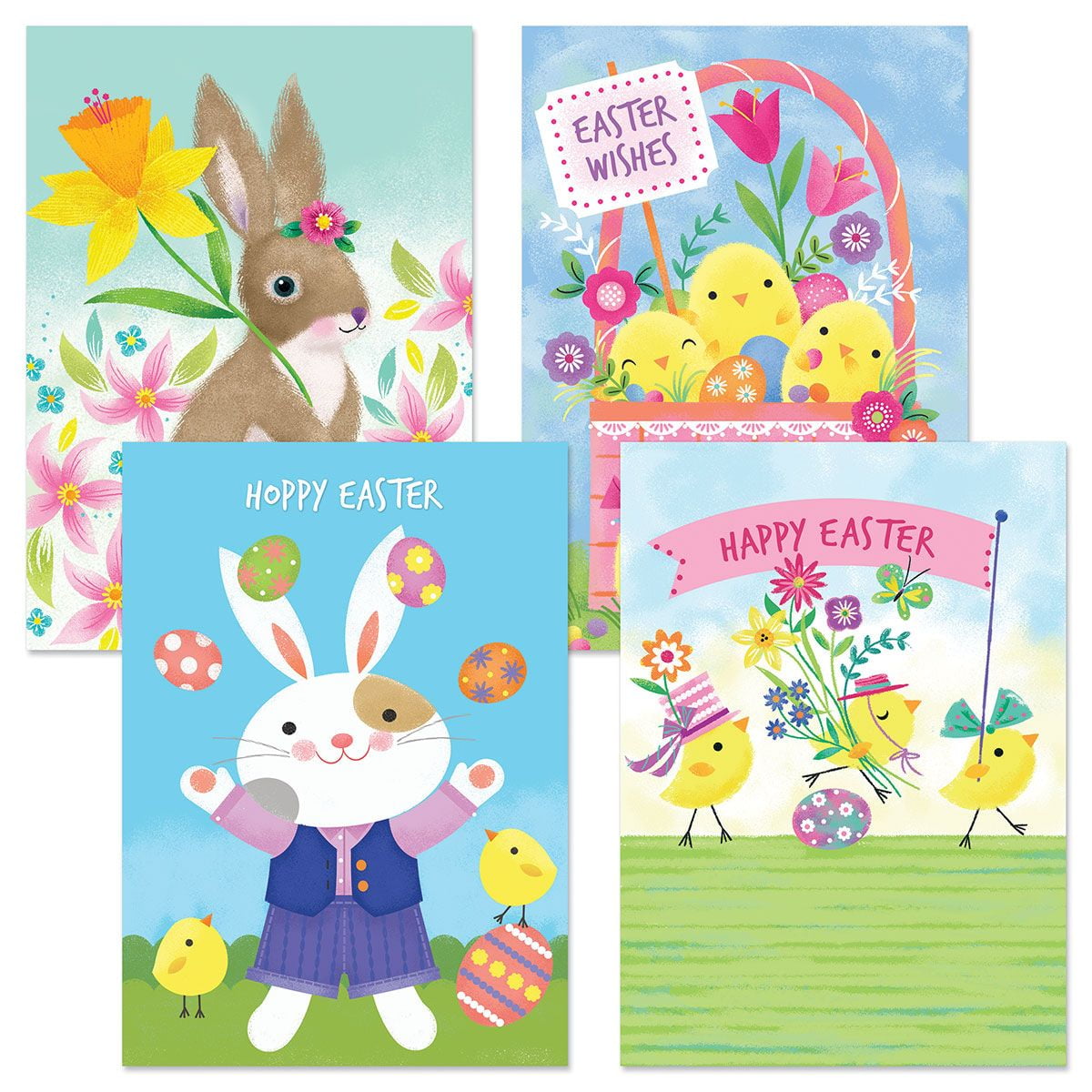 Easter Kids Easter Cards - Set of 8, 5" x 7", Envelopes Included ...