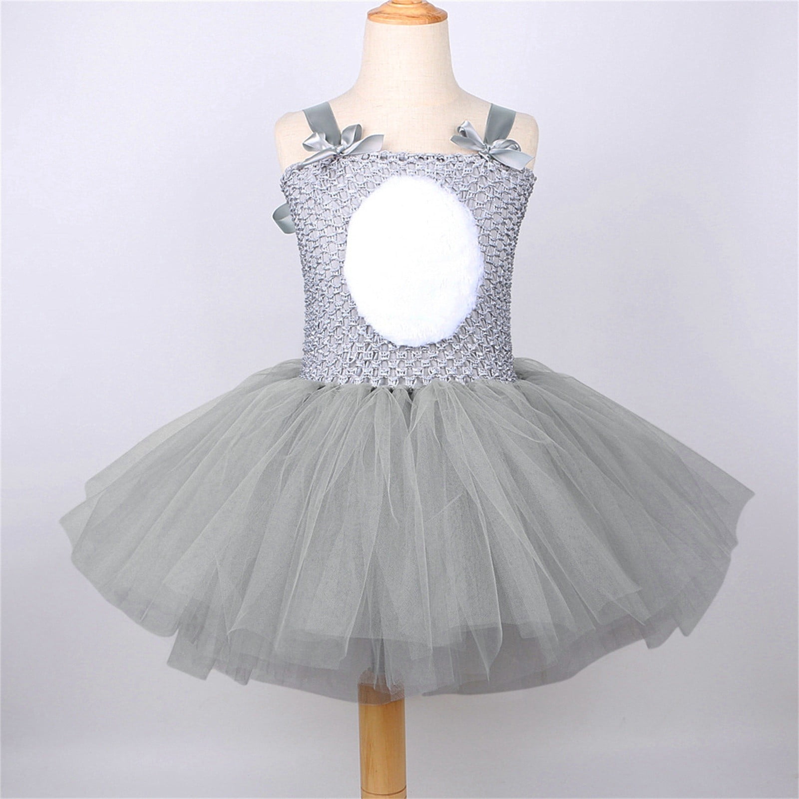 Easter Kids Girls Bunny Tutu Dress Rabbit Birthday Party Sparkly Dress ...