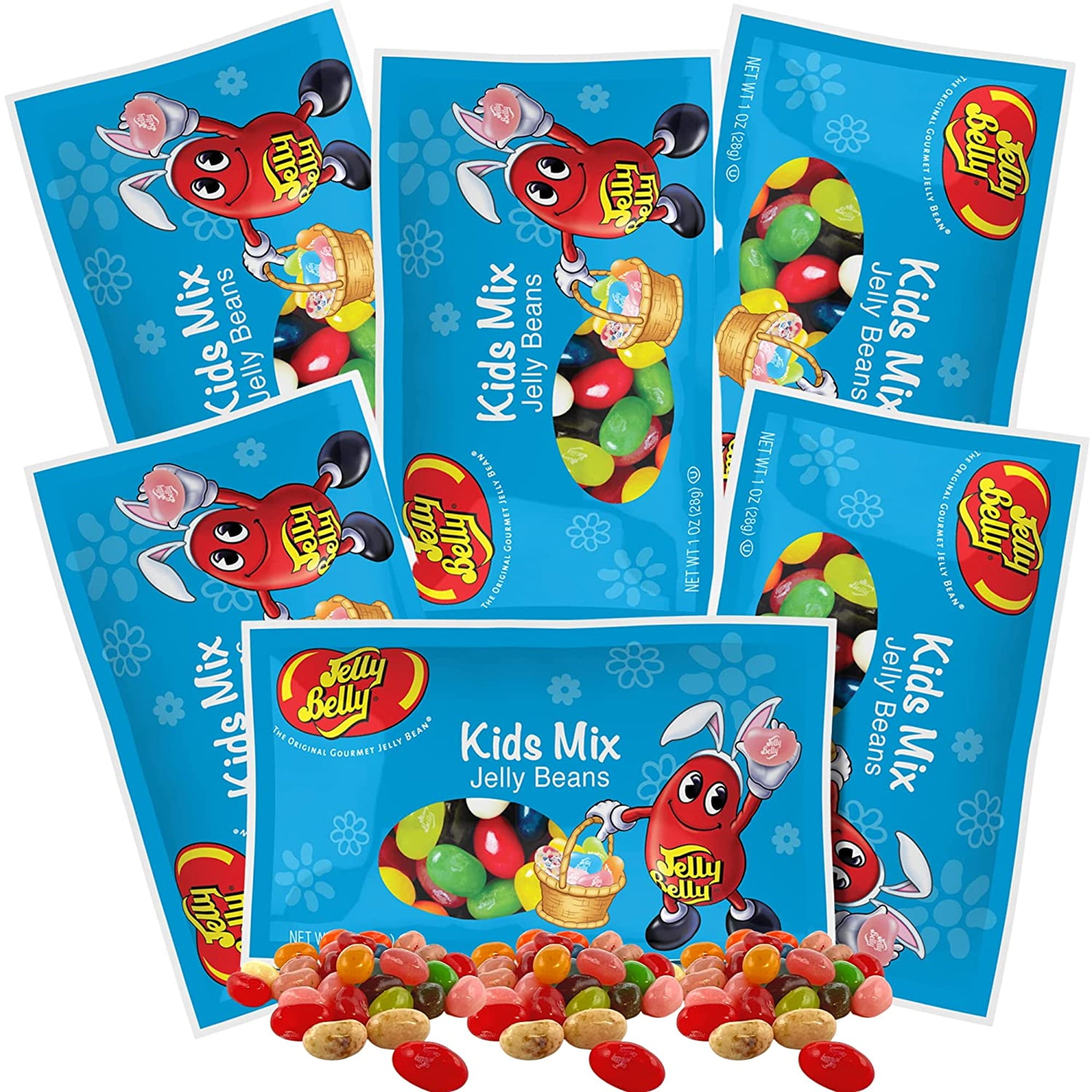 Easter Kids Mix Jelly Beans, Easter Basket Candy, Pack of 6, 1 Ounce ...